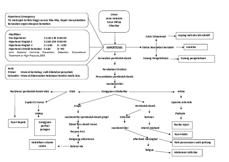 Mind Map Hipertensi | PDF
