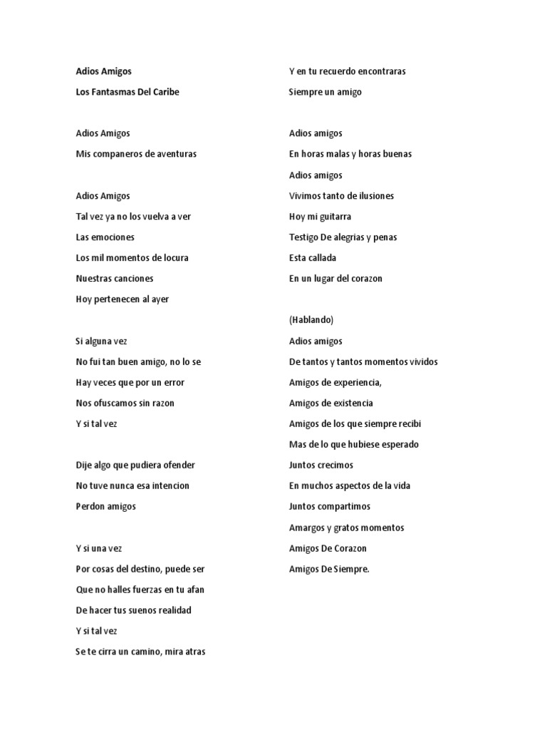 Adios Amigos | PDF