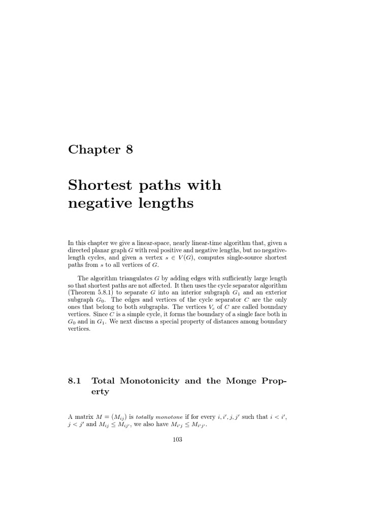 Finding Shortest Paths in Directed Planar Graphs with Negative Edge ... Finding Shortest Paths in Directed Planar Graphs with Negative Edge ...