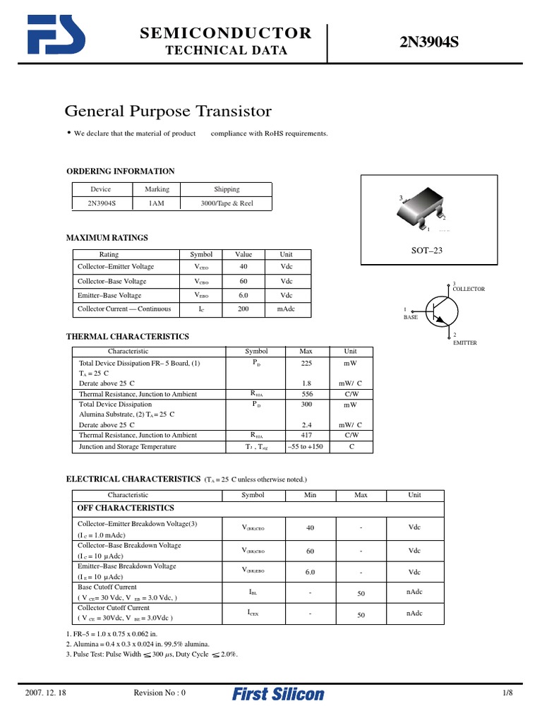 Semiconductor transistor technical data | PDF | Electricity ...