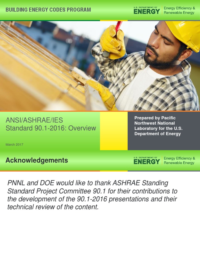 Ansi/Ashrae/Ies Standard 90.1-2016: Overview: Building Energy Codes ...