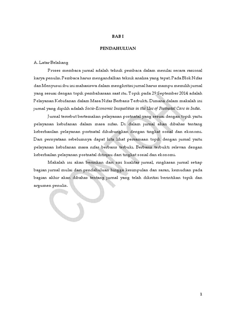 Contoh Journal Reading | PDF