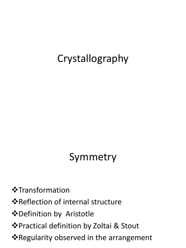 Crystallography | PDF | Crystal Structure | Symmetry