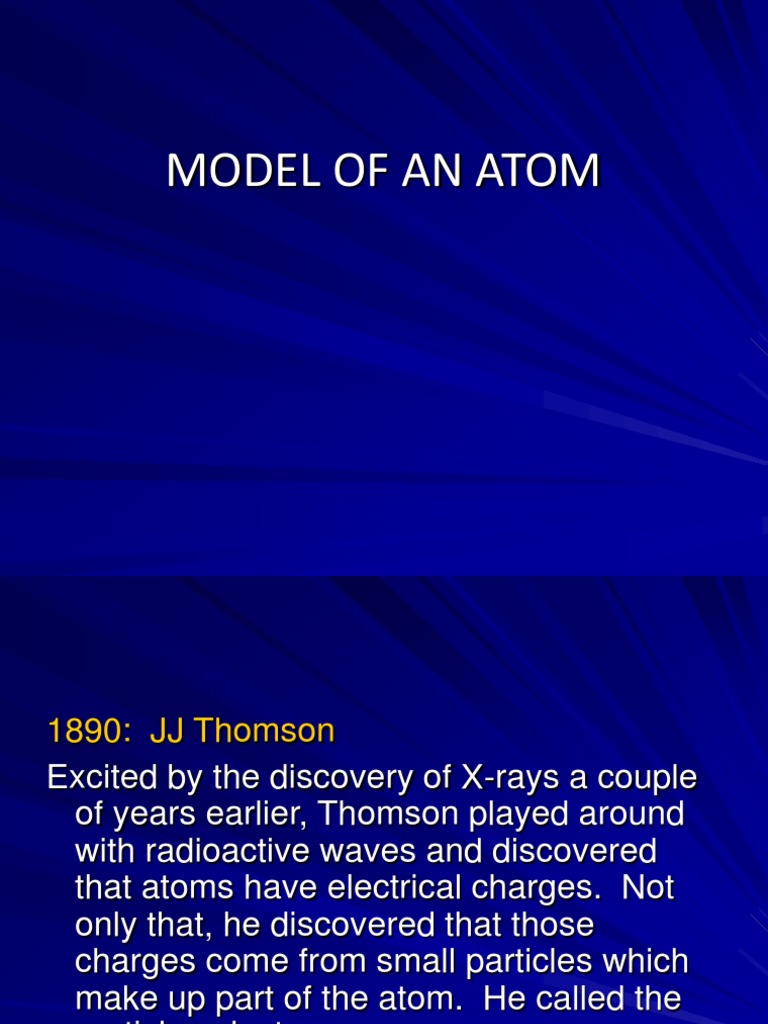 Models of The Atom | PDF | Atoms | Electron