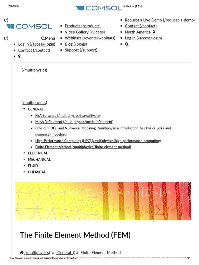 Finite Element Method (FEM) - Comsol | PDF | Finite Element Method ...