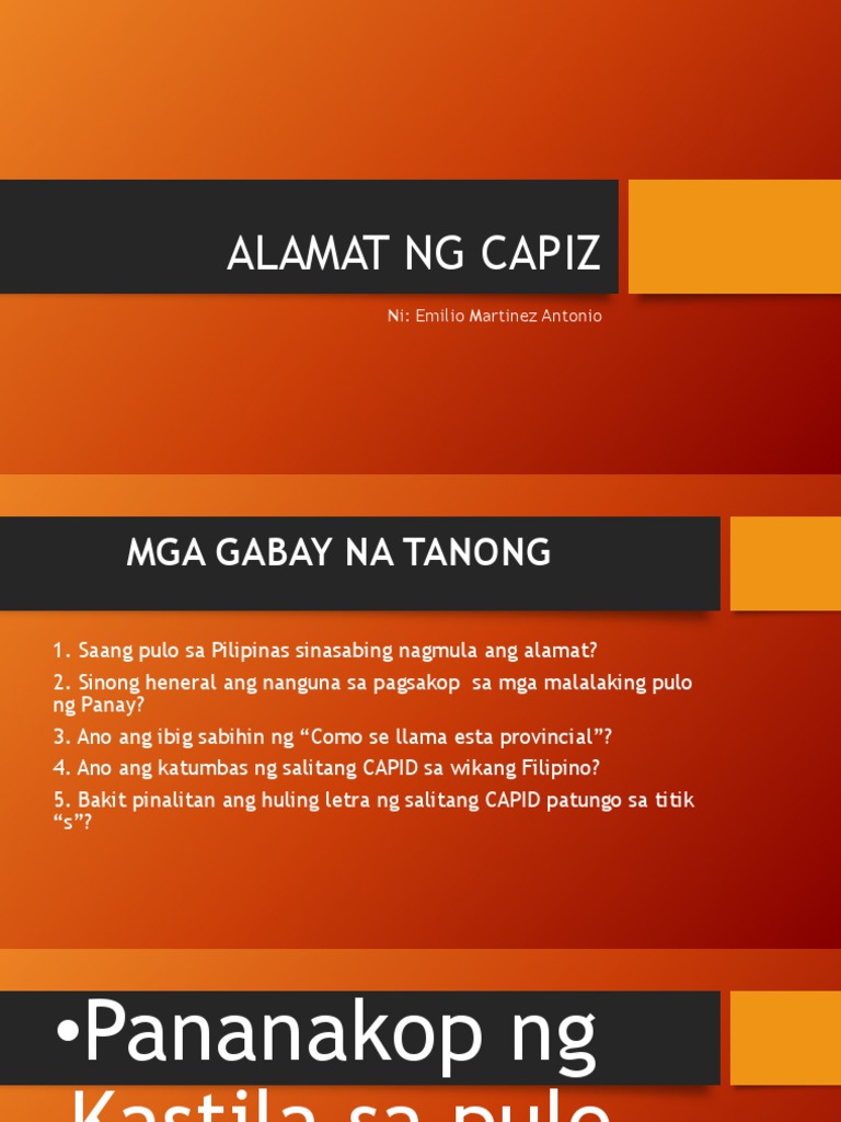 Alamat NG Capiz | PDF