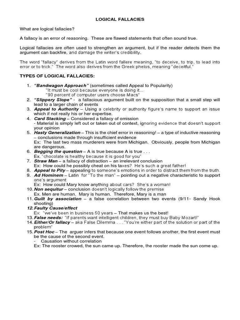 "Bandwagon Approach" (Sometimes Called Appeal To Popularity) | Download ...