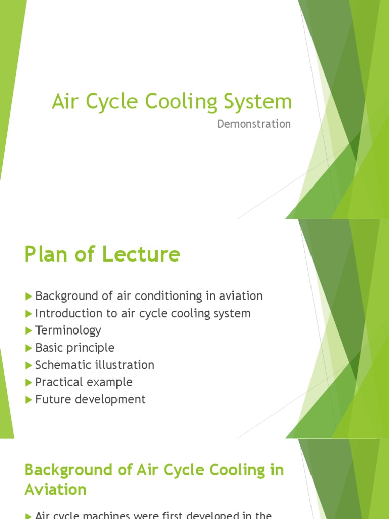 Air Cycle Cooling System | PDF | Refrigeration | Heat Exchanger