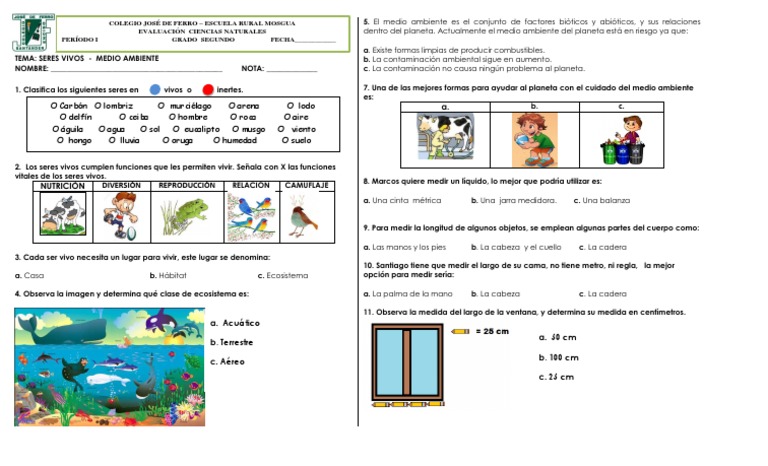 2° Seres Vivos - Medio Ambiente | PDF | Organismos | Ecosistema