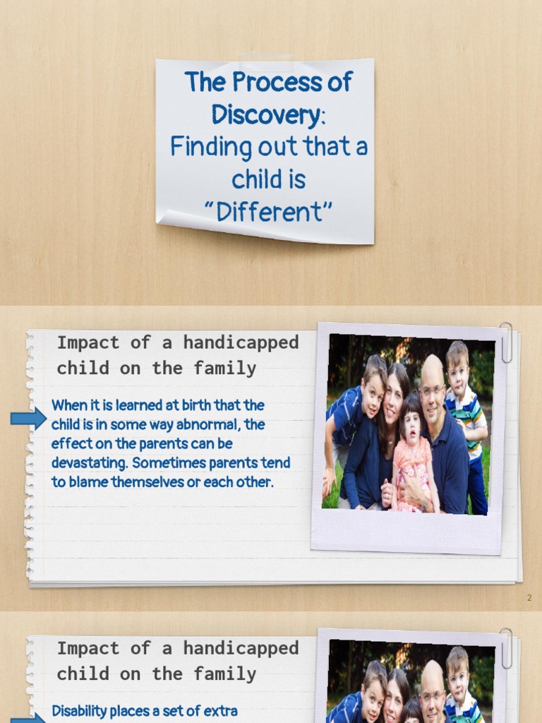 The Process of Discovery: Finding Out That A Child Is "Different" | PDF ...