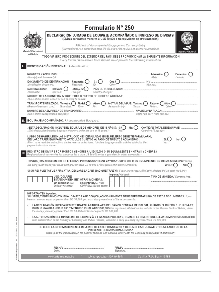 Formulario 250 | PDF | Finanzas (general) | Business