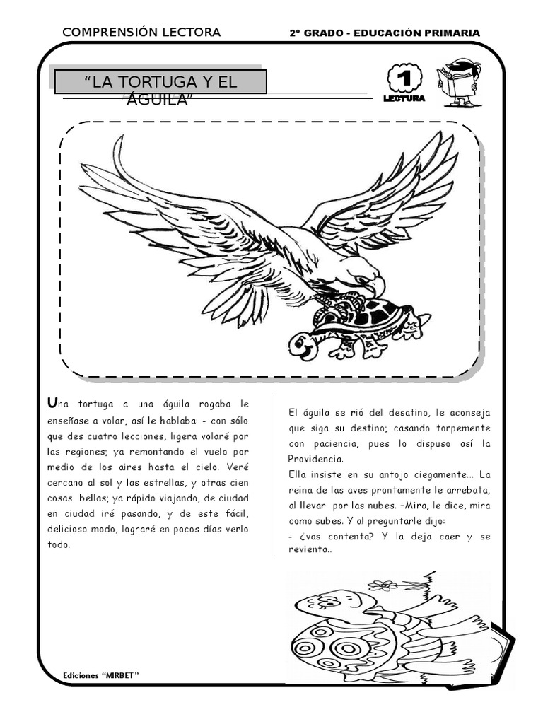 “La Tortuga Y El Águila” | Comprensión lectora | Educación primaria