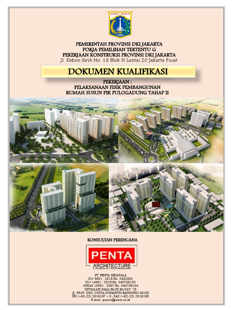 Kualifikasi Pembangunan Rusun PIK Tahap 2 PT Penta Rekayasa | PDF