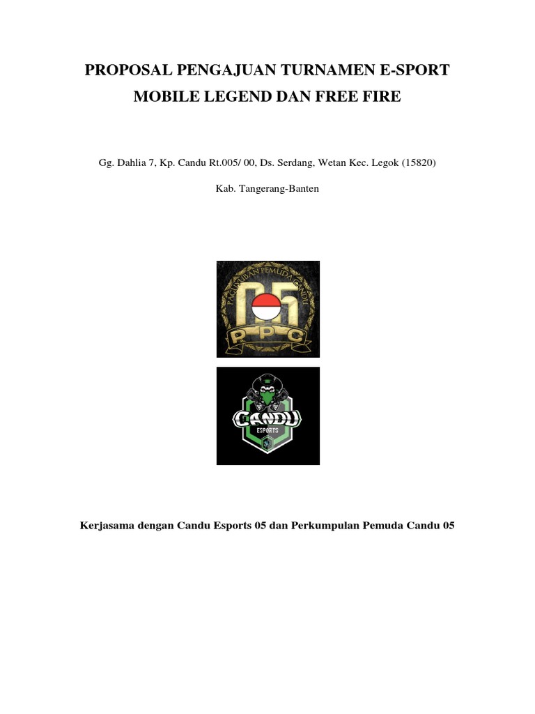 Proposal Pengajuan Esports | PDF