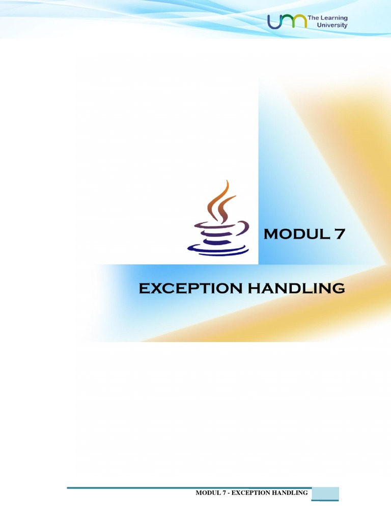 Modul 7 Exception Handling | PDF | Metode & Bahan Ajar | Komputer