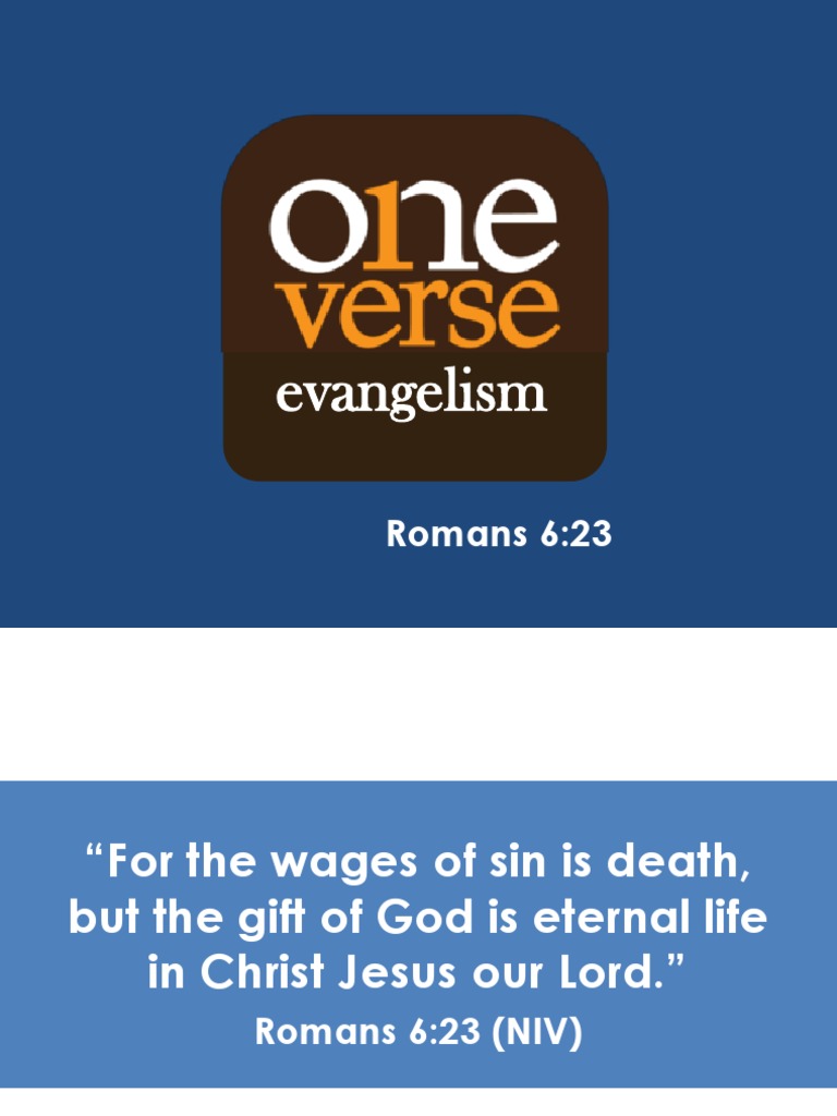 One Verse Evangelism - PPSX | PDF | Eternal Life (Christianity ...