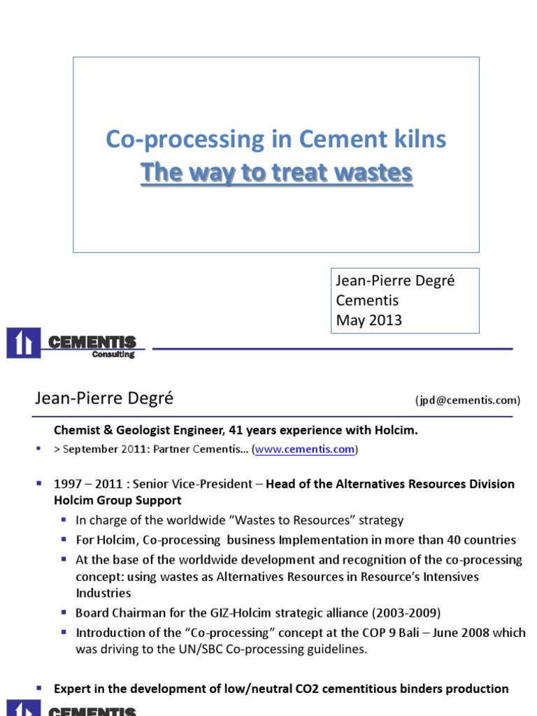 Co Processing Cement Kilns | PDF | Waste Management | Waste