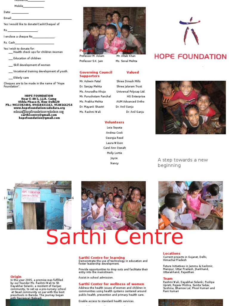Hope Foundation Brochure! | PDF