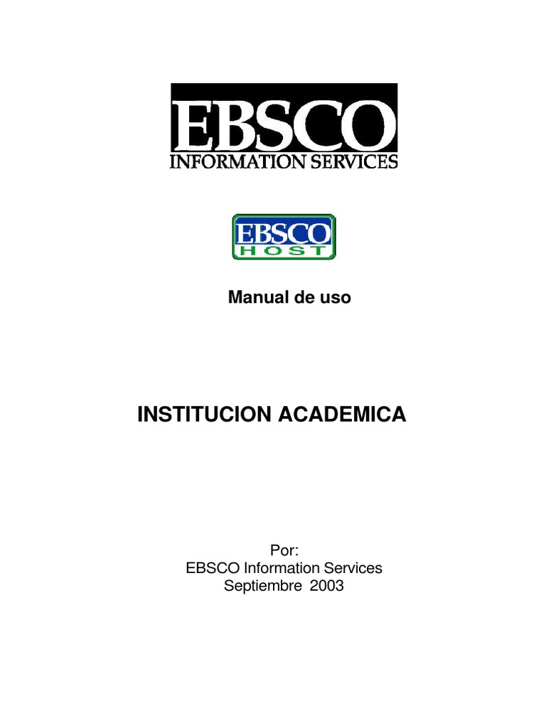 Ebsco Manual de Uso PDF | PDF | Contraseña | Áreas de informática