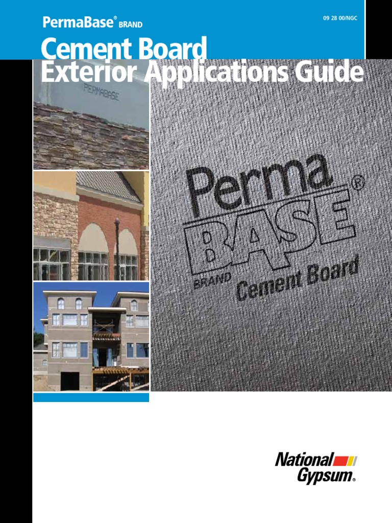 Cement Board Exterior Applications Guide: Permabase | PDF | Building ...