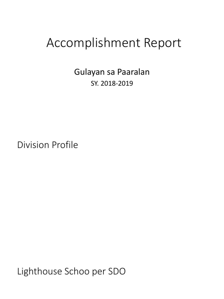GPP Accomplishment Report | PDF