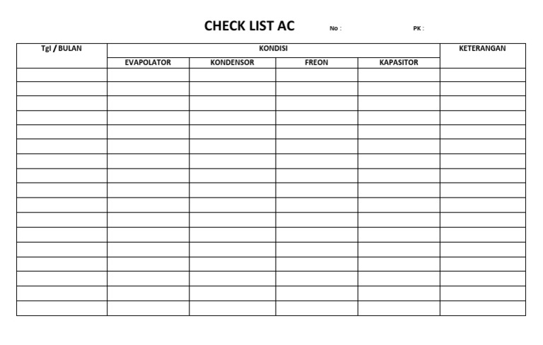 Check List Ac | PDF