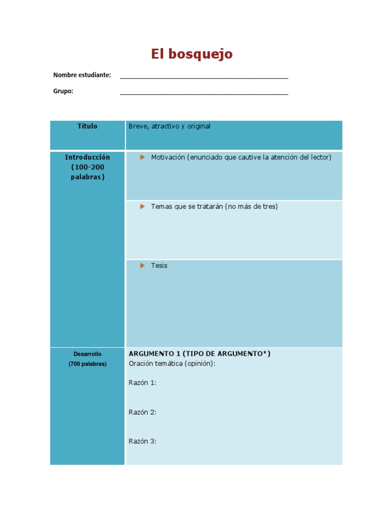 Guía para Crear un Bosquejo Efectivo | PDF | Filosofía | Estudios de ...