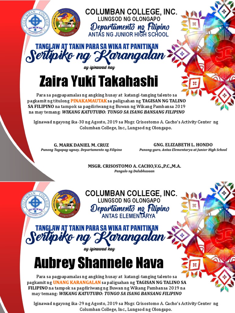 10 Tagisan NG Talino