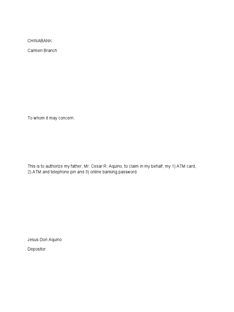 Chinabank Carmen Branch | PDF
