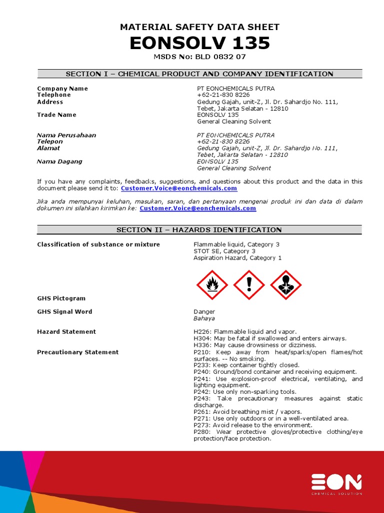 Eonsolv 135 Mail | Download Free PDF | Toxicity | Firefighting
