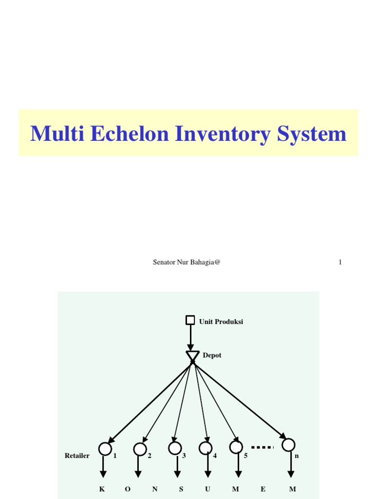 Multi Echelon Inventory System: Senator Nur Bahagia@ 1 | PDF