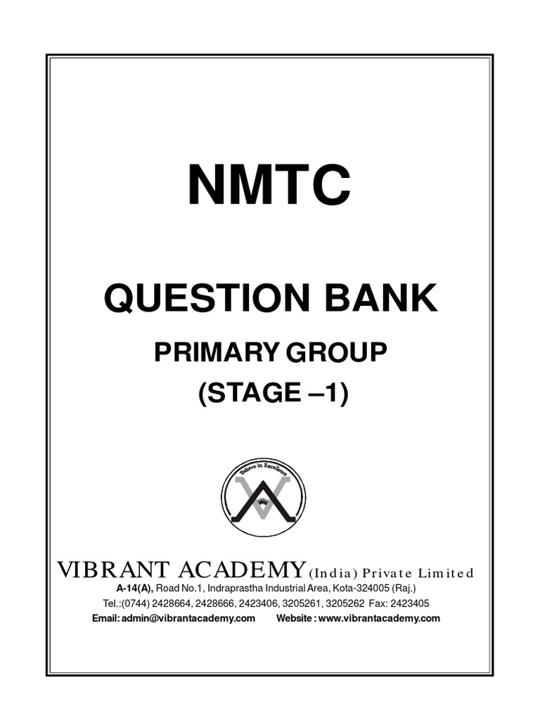 NMTC Question BANK PDF | PDF | Area | Triangle