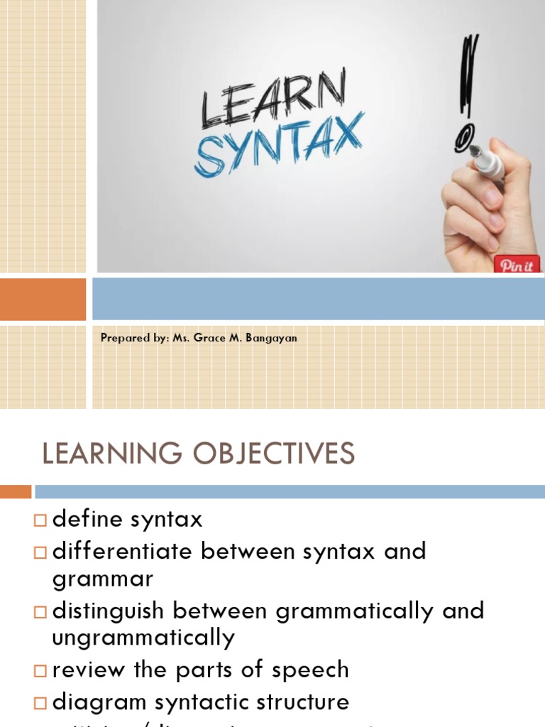 Syntax | PDF | Syntax | Verb
