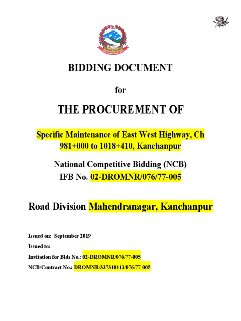Bidding Document_005_less 20 Mil | Procurement | Joint Venture