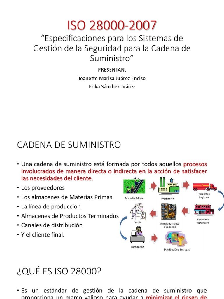 ISO 28000: Seguridad en la Cadena de Suministro | PDF | Seguridad ...