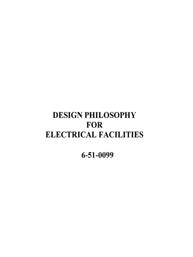 8.annexure 2 Design Philosophy For Electrical Facilities | PDF ...