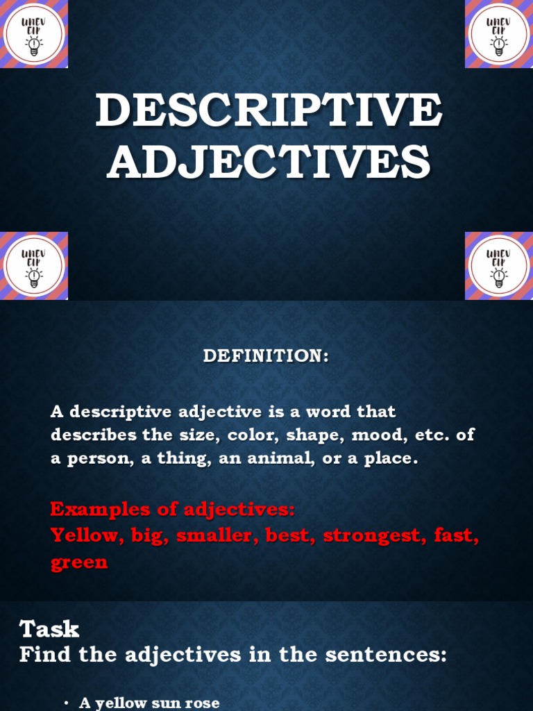 Descriptive & Quantitative Adjectives For Students | PDF | Adjective ...