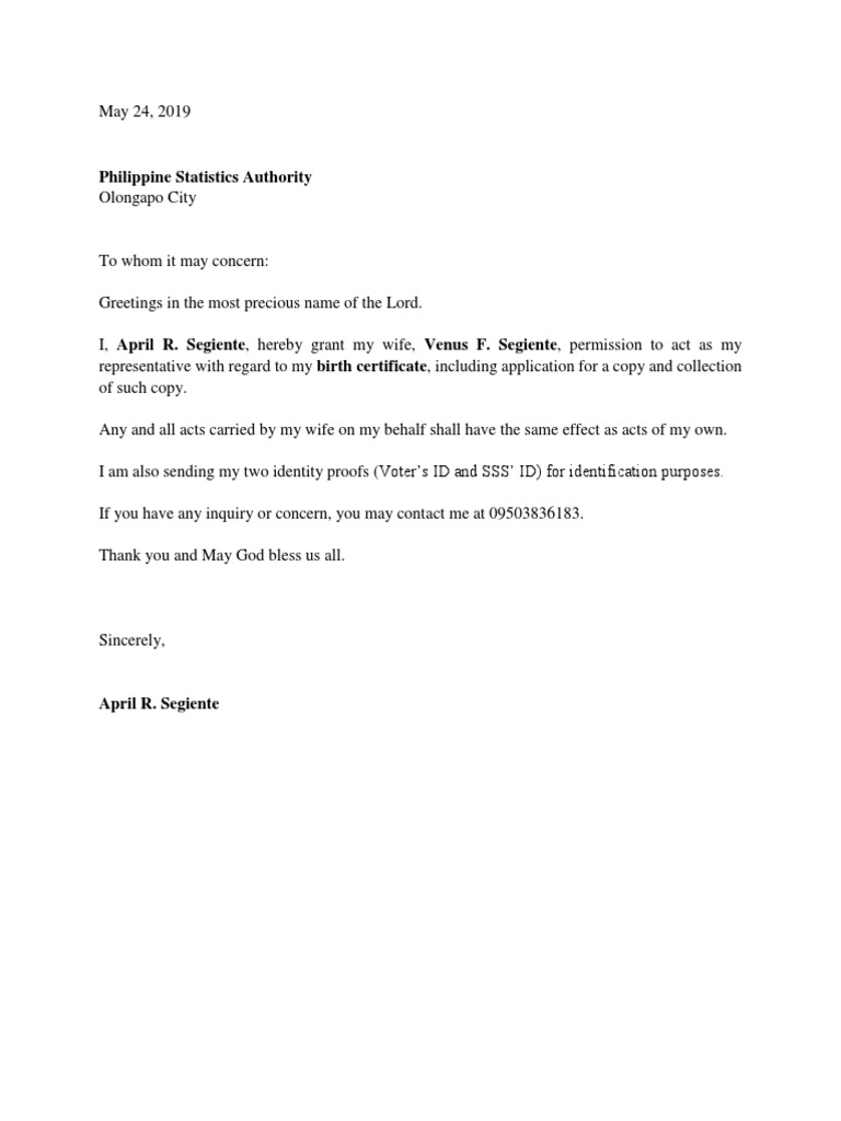 Authorization Letters for Document Retrieval | PDF