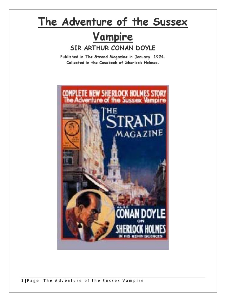 1924 January The Adventure of The Sussex Vampire | PDF | Dr. Watson ...