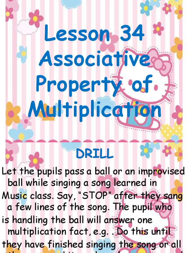 Associative Property of Multiplication Lesson | PDF | Multiplication ...