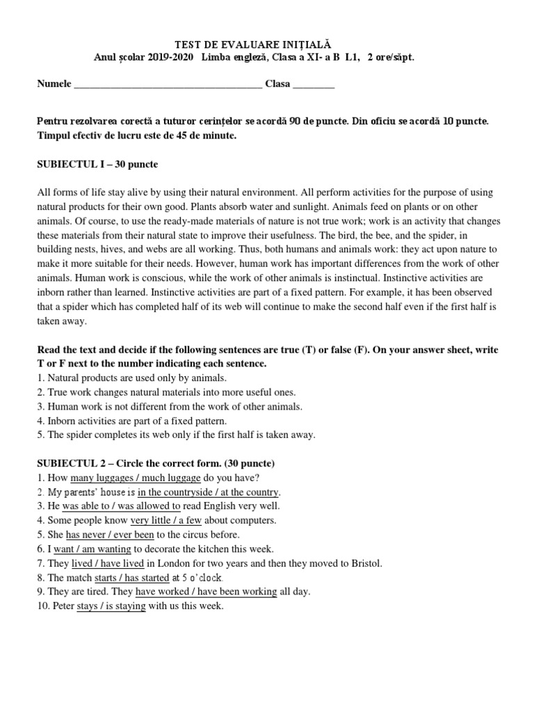 Test Initial A11a | PDF | Linguistics | Cognitive Science