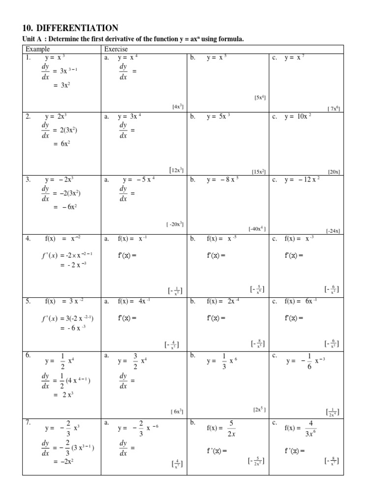 MODULE 9 Differentiation | PDF | Volume | Tangent