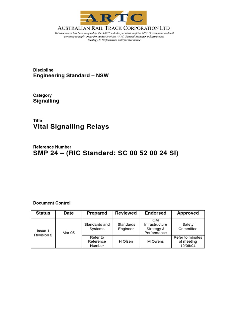 Artc SMP 24 | PDF | Relay | Track (Rail Transport)
