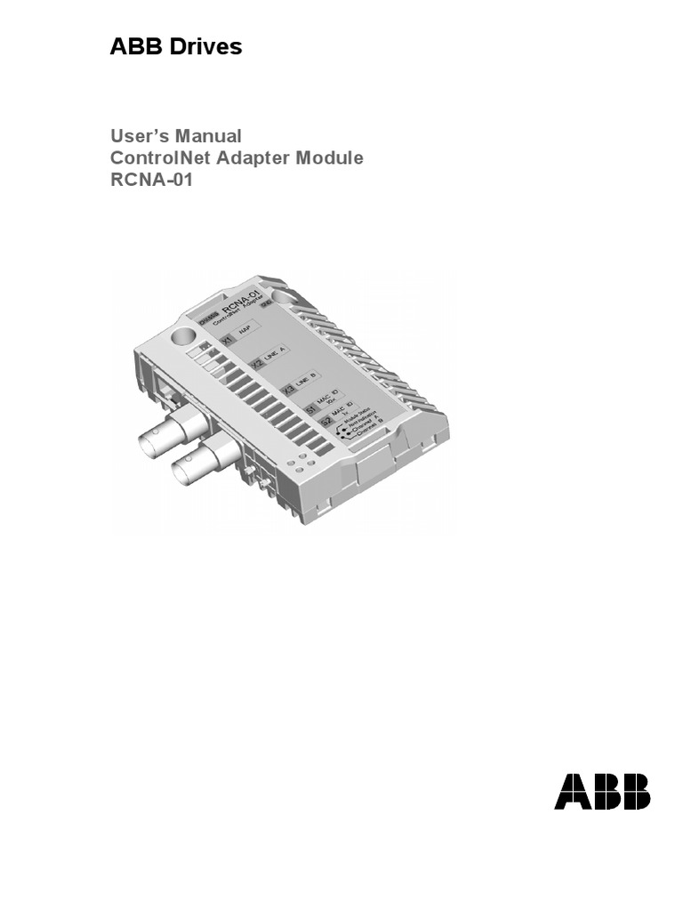 Abb Drives: User'S Manual Controlnet Adapter Module Rcna-01 | PDF | Input/Output | Parameter ...
