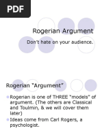 Outline and Example Rogerian Argument Essay | PDF | Essays | Argument