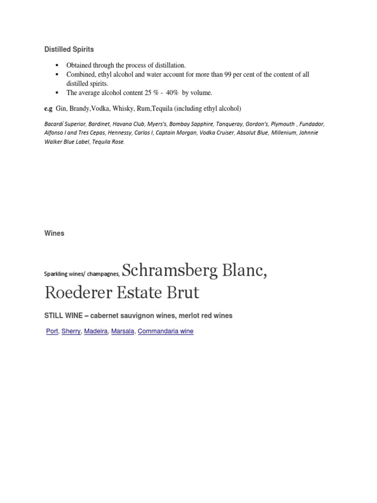 Schramsberg Blanc, Roederer Estate Brut: Distilled Spirits | PDF