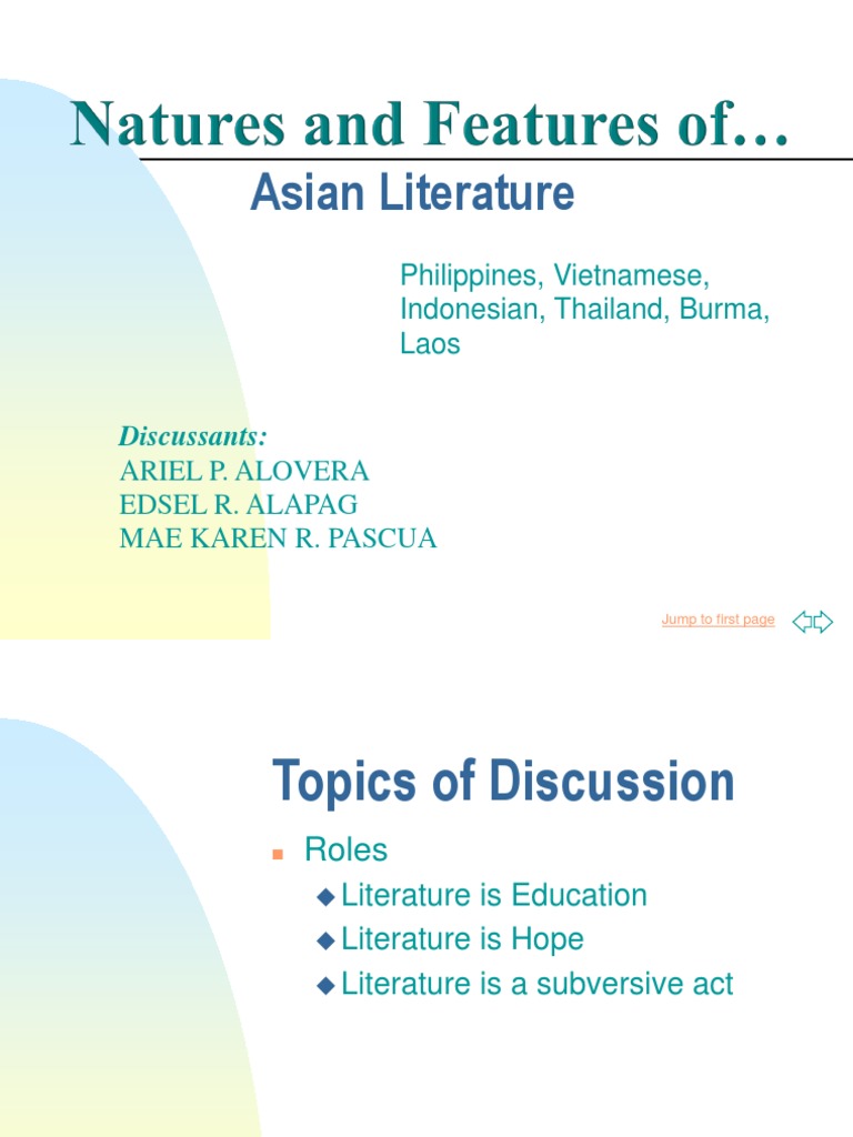 Asian Literature: Philippines, Vietnamese, Indonesian, Thailand, Burma ...