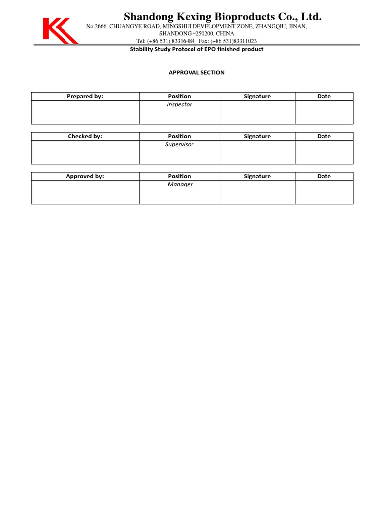 Stability Protcol and Report 3000IU-PFS | PDF | Molar Concentration ...