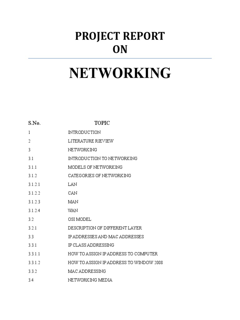 Networking Report | Download Free PDF | Computer Network | Domain Name ...