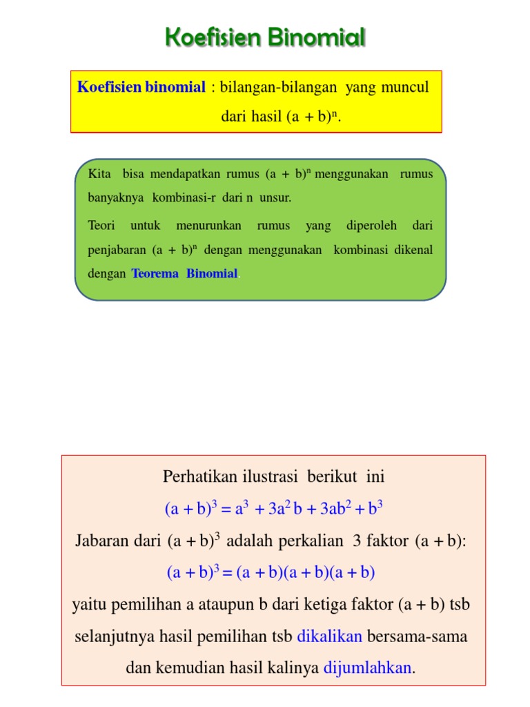 Binomial | PDF | Metode & Bahan Ajar